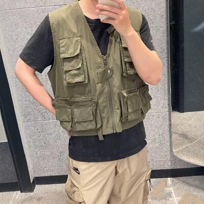 耐克男女多口袋工装马甲背心