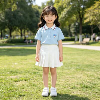 【海盐学院】H26118夏款女童时髦百搭简约套装夏季儿童洋气