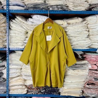 韩版开衫上衣微胖mm复古宽松大码中长款休闲薄款风衣外套女春秋季