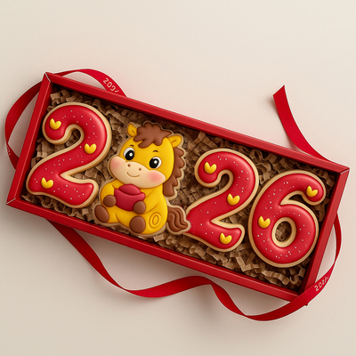 2026新年元宝数字糖霜饼干模具