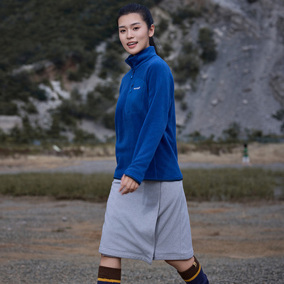 montbell日本2024年秋冬新款户外保暖立领CLIMAPLUS 抓绒衣女开衫