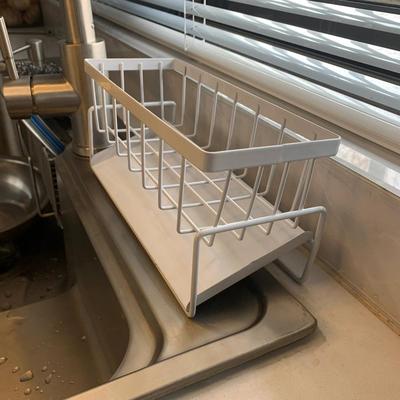 Kitchen Storage Rack Cloth Organizer Drip Dry Rack No-Drill