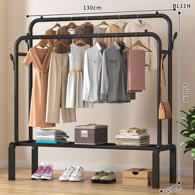 Simple Foldable Clothes Drying Rack, Single Rod Indoor Cloth