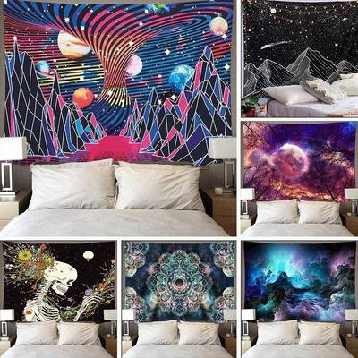 Background cloth tapestry printed valance wall hanging beach