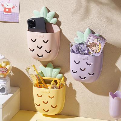 Wall-mounted bathroom storage rack, no drilling required, pe