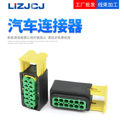 新能源 防水连接器12孔密封控制器 母插头线束连接器3-1670901-1