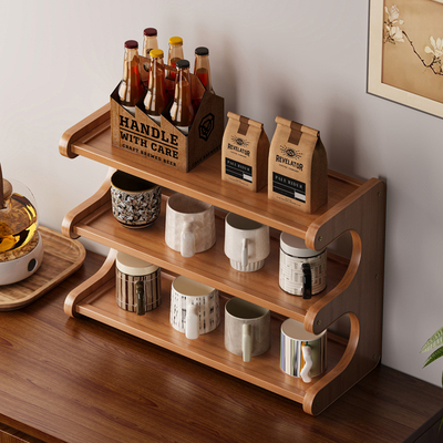 桌面茶杯置物架咖啡马克杯多层收纳摆放架餐桌台面办公室小型水杯