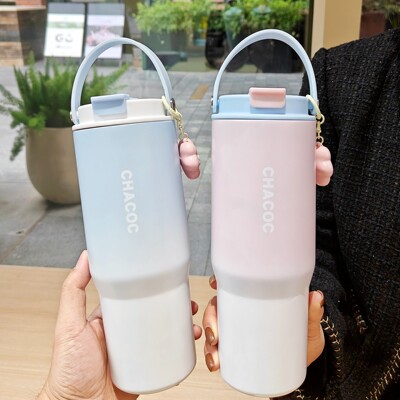 Gradient Vacuum Insulated Cup Coffee Mug with Handle Women