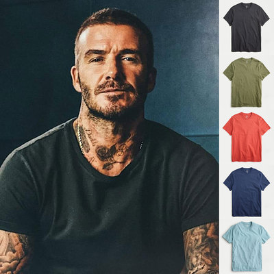 J.crew新broken-in贝克汉姆小贝RRL同款圆领经典短袖T恤男JCREW