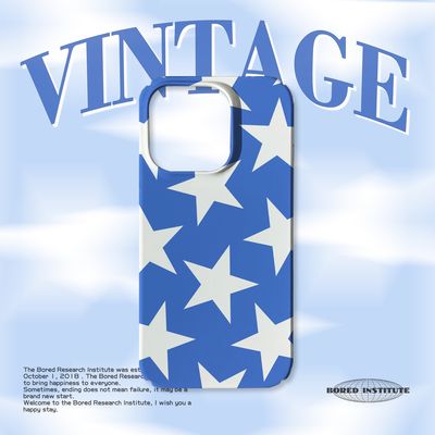 Y2K简约小众蓝白星星复古潮流ins适用于苹果IPhone15/14plus/13pro/12/11/16/16promax菲林磁吸手机壳IMD软壳