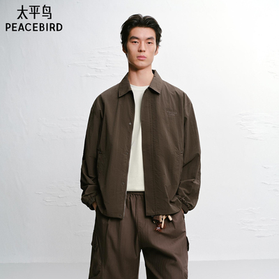 【商场同款】太平鸟男装夹克宽松阔版复古感休闲外套 B2BCG2246
