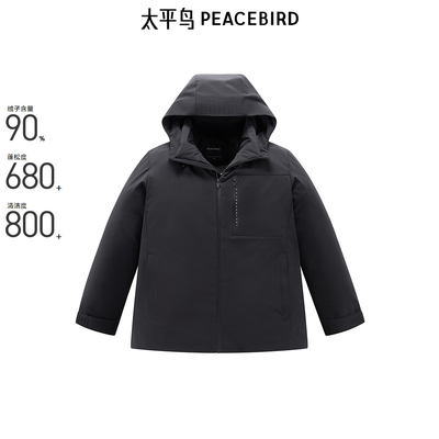 【商场同款】太平鸟男装 2024年冬季新款户外连帽羽绒服B1ACE4201