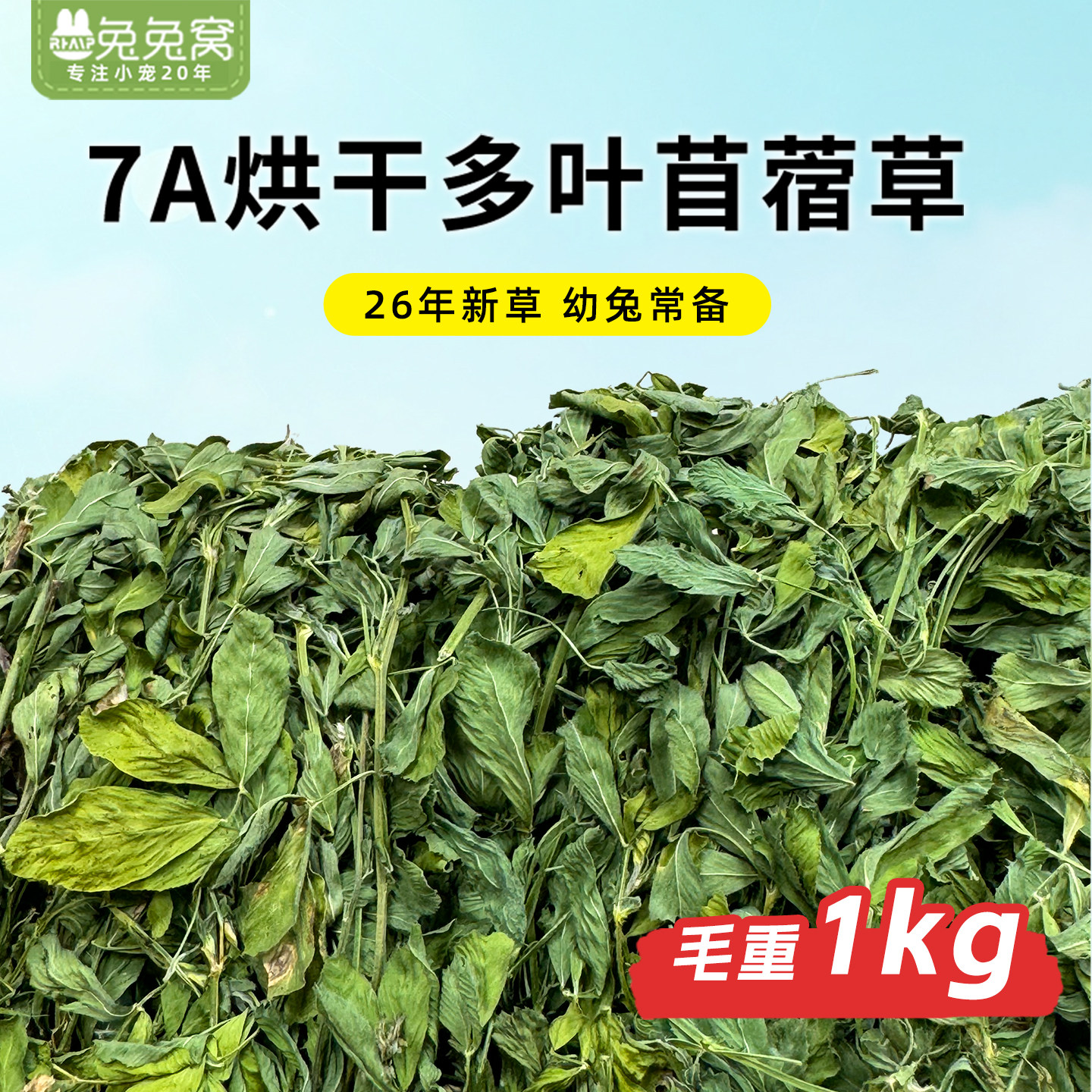 26年7A级烘干苜蓿草兔子新草兔粮龙猫荷兰猪专用幼兔饲料紫花干草