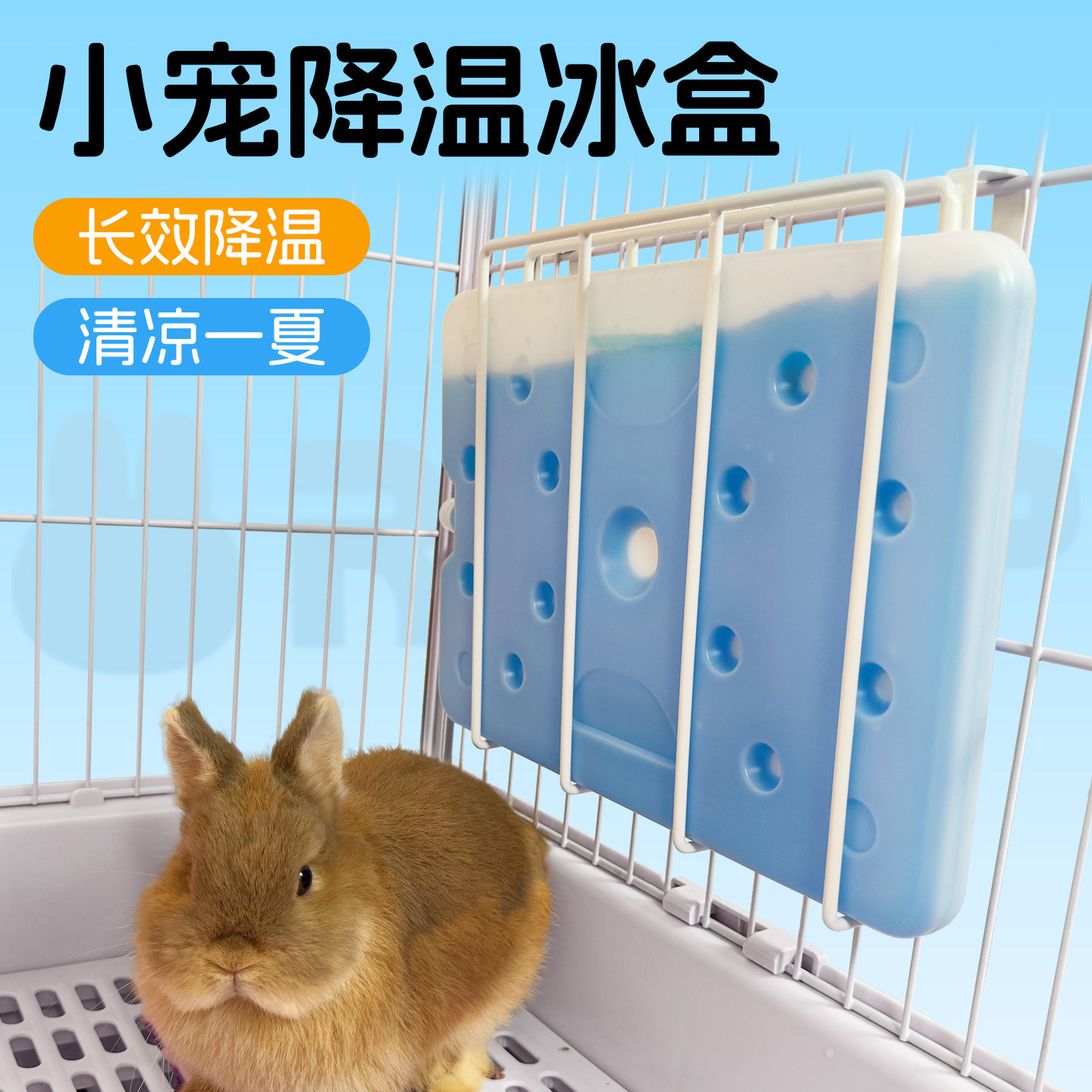 夏季冰凉降温兔子冰盒清凉神器散热兔子专用夏日消暑高效散热板