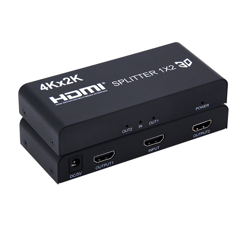 4K高清HDMI一分二分配器1进2出PS4电脑转电视一拖二转换器1X2 3D