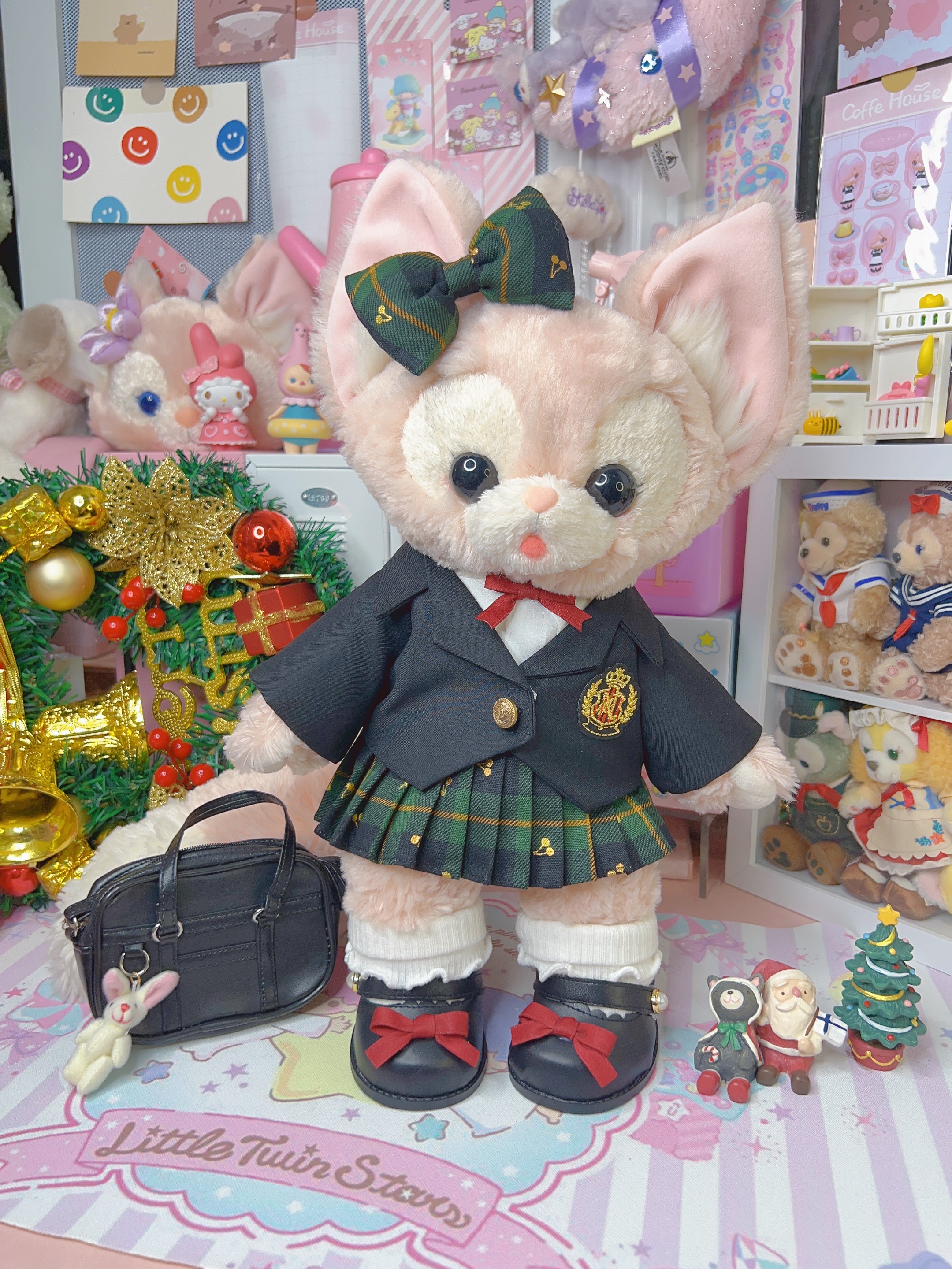 玲娜贝儿衣服Linabell圣诞JK高校一粒扣徽章西服英式学院风上衣_虎窝淘