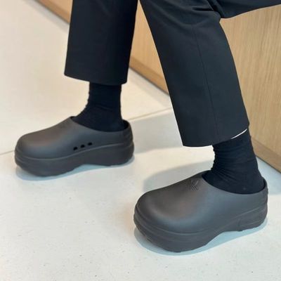 Adidas阿迪达斯女休闲厚底拖鞋