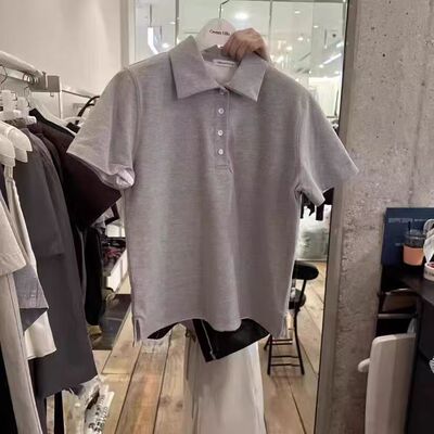 creamvilla舒适POLO领短袖T恤