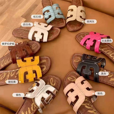 Women's Sandals 平底凉拖显瘦外穿沙滩鞋夏季旅游度假一字拖凉鞋