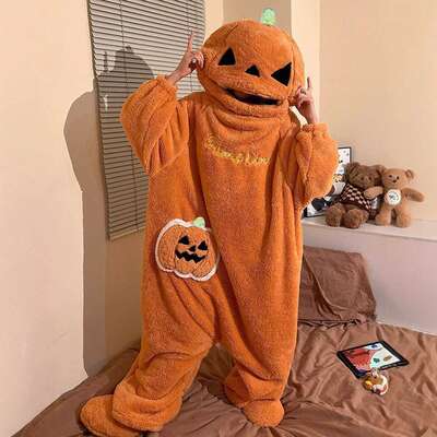 Halloween Wearable Pumpkin Jumpsuit 万圣节南瓜连体穿戴服