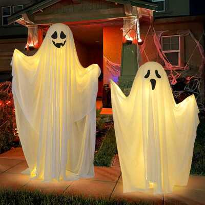Halloween Porch Standing Glowing Ghost Light 门廊发光幽灵灯