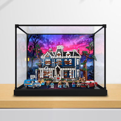 适用11370怪奇物语克里尔之家积木模型合金框架防尘罩高清收纳盒