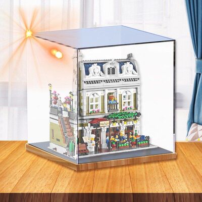 友德LEGO巴黎餐厅 10243亚克力展示盒 积木模型透明防尘盒防尘罩
