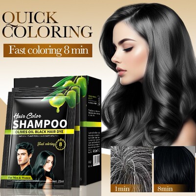 Olives oil black hair dye shampoo hair nourishin hair dyeing