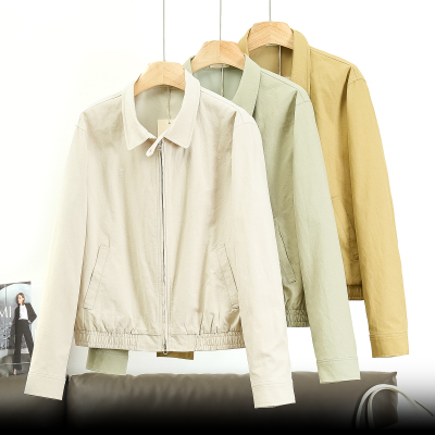 西湖阁老【AK】韩货春季 拉链短款松紧衣摆外套767