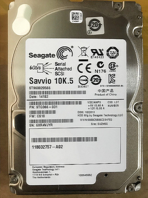 Seagate/希捷st9600205ss 600G 10K 2.5寸服务器硬盘