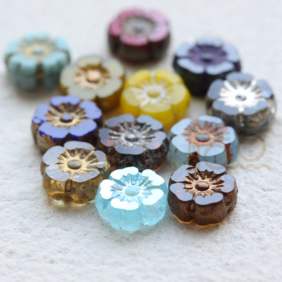 捷克串珠玻璃珠古色颜色丰富