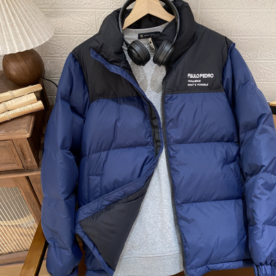 男士立领羽绒服面包服保暖短外套