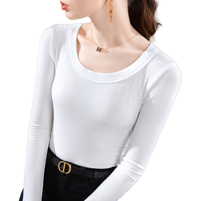 黑色半高领打底衫女内搭莫代尔