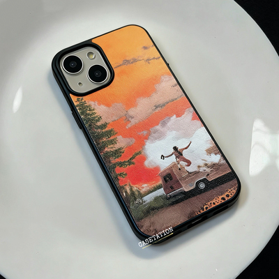 flowerboy大孔刀锋小羊皮手机壳