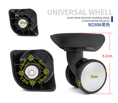 行李箱HKW-097轮子美旅BG9拉杆箱奔轮BL-124万向轮旅行箱轮子288