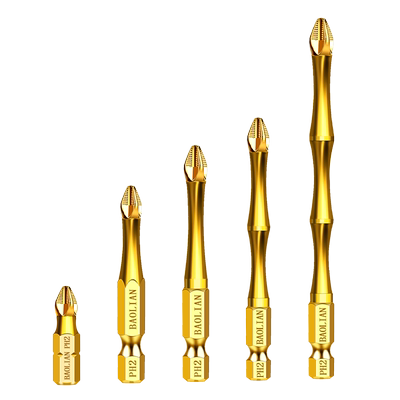 保联防滑镀钛抗冲击强磁十字批头高扭力手钻电动螺丝刀超硬起子头