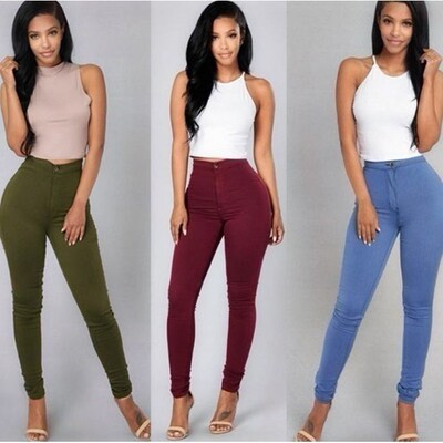 High Waist Jeans Femme Stch Women's Pants Denim ladiesdenim