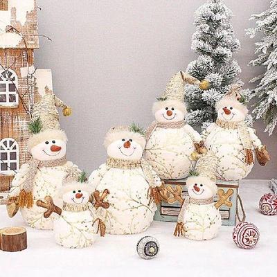 Creative Lovely Bronzing Short Plush Snowman Stuffed Toy