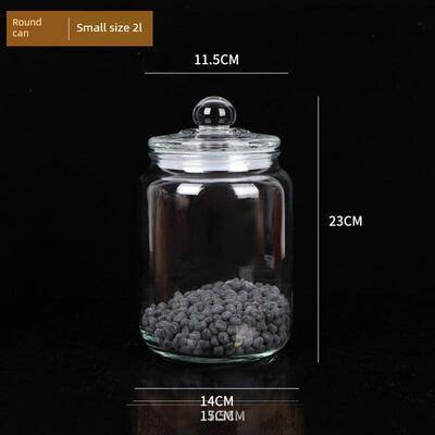 Sealed square pyretic glass container coffee bean storage co