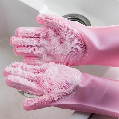 Dishwashing Cleaning Gloves Household Sponge Scrubber Magic