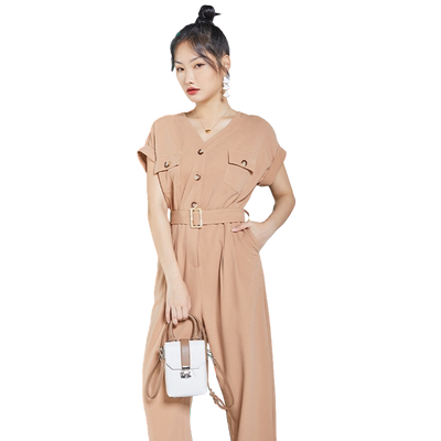 芬岸女装八分工装连体裤