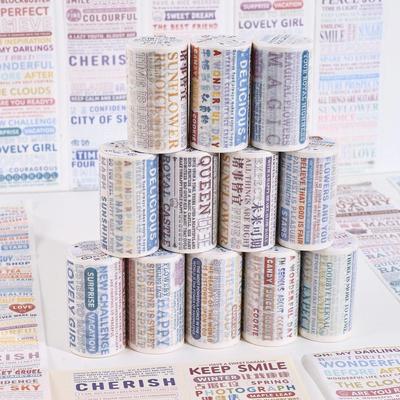 文字手账胶带简约英文个性行李箱拼贴标题素材手帐装饰贴纸和纸