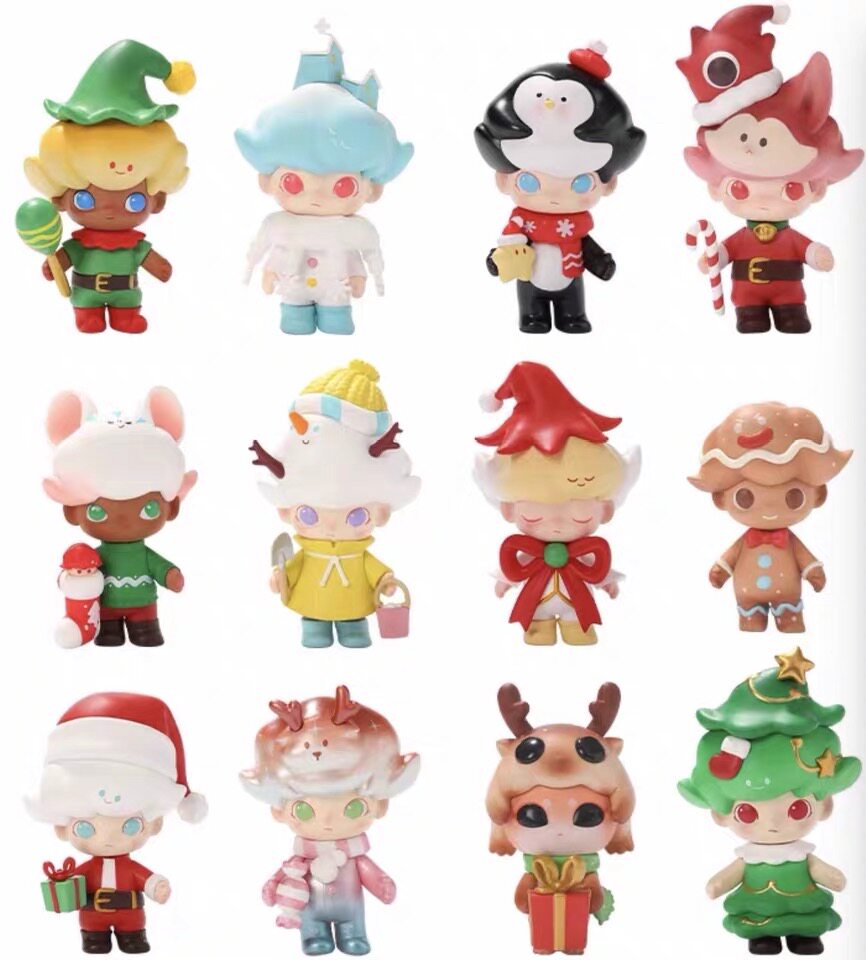 POPMART泡泡玛特DIMOO圣诞节系列盲盒公仔礼物精灵玩雪姜饼人派糖_虎窝淘