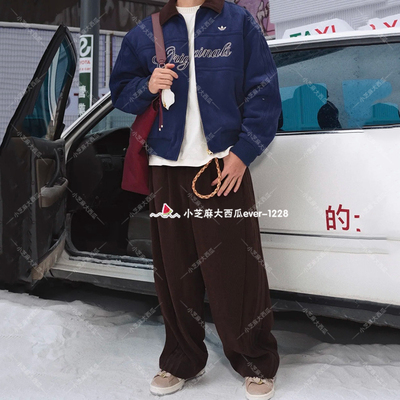 adidas三叶草CNY宽松运动裤