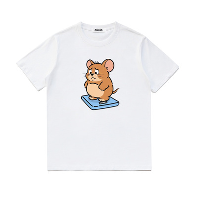 BGPUSK/比各彪卡不一样的情侣装T恤男女同款短袖猫和老鼠卡通短袖