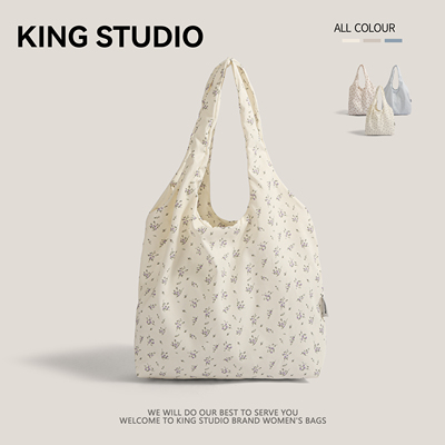 新款碎花帆布包大容量通勤托特包