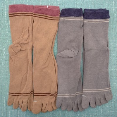 微瑕处理男39-42码棉质中筒五趾袜子五指袜