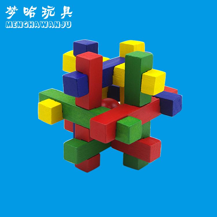孔明鲁班锁儿童益智木制玩具 解环解锁系列成人智力积木制玩具
