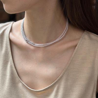 softmountains双层玛瑙项链女