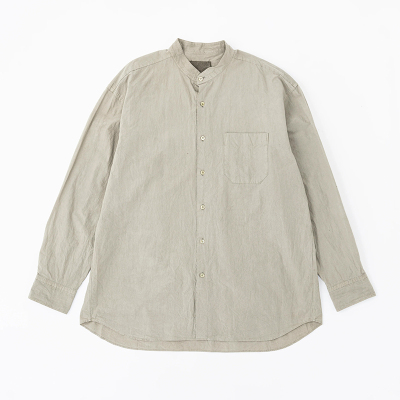 inLESS｜YOKO SAKAMOT BAND COLLAR SHIRT 纯棉衬衫上衣女